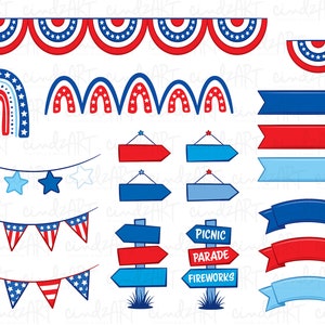 Patriotic Clip Art - 4th of July Clipart - Independence Day USA Clipart ...
