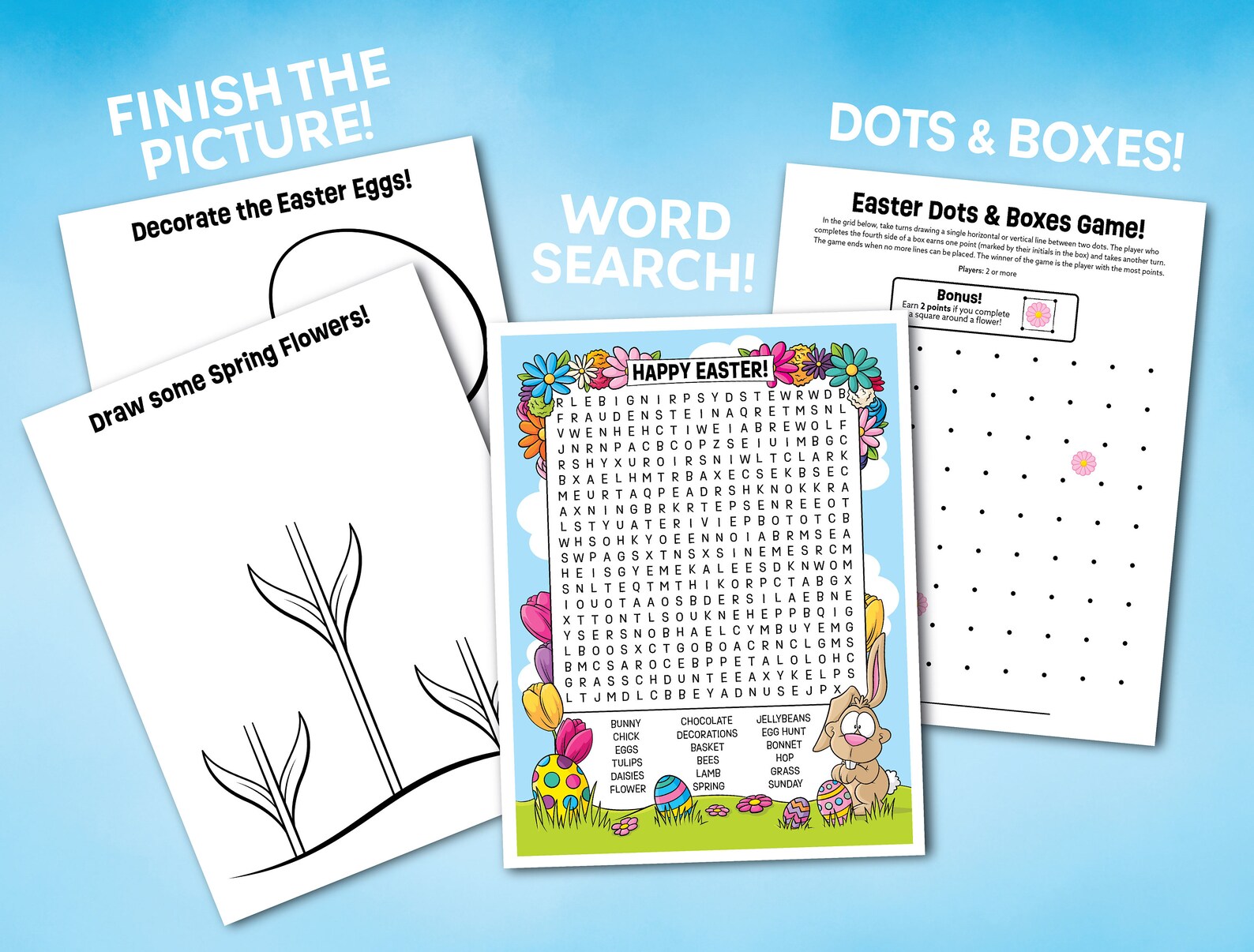 Easter Spring Activity Set Printable - Instant Download - Easter ...