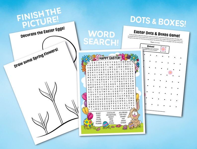 Easter Spring Activity Set Printable - Instant Download - Easter ...