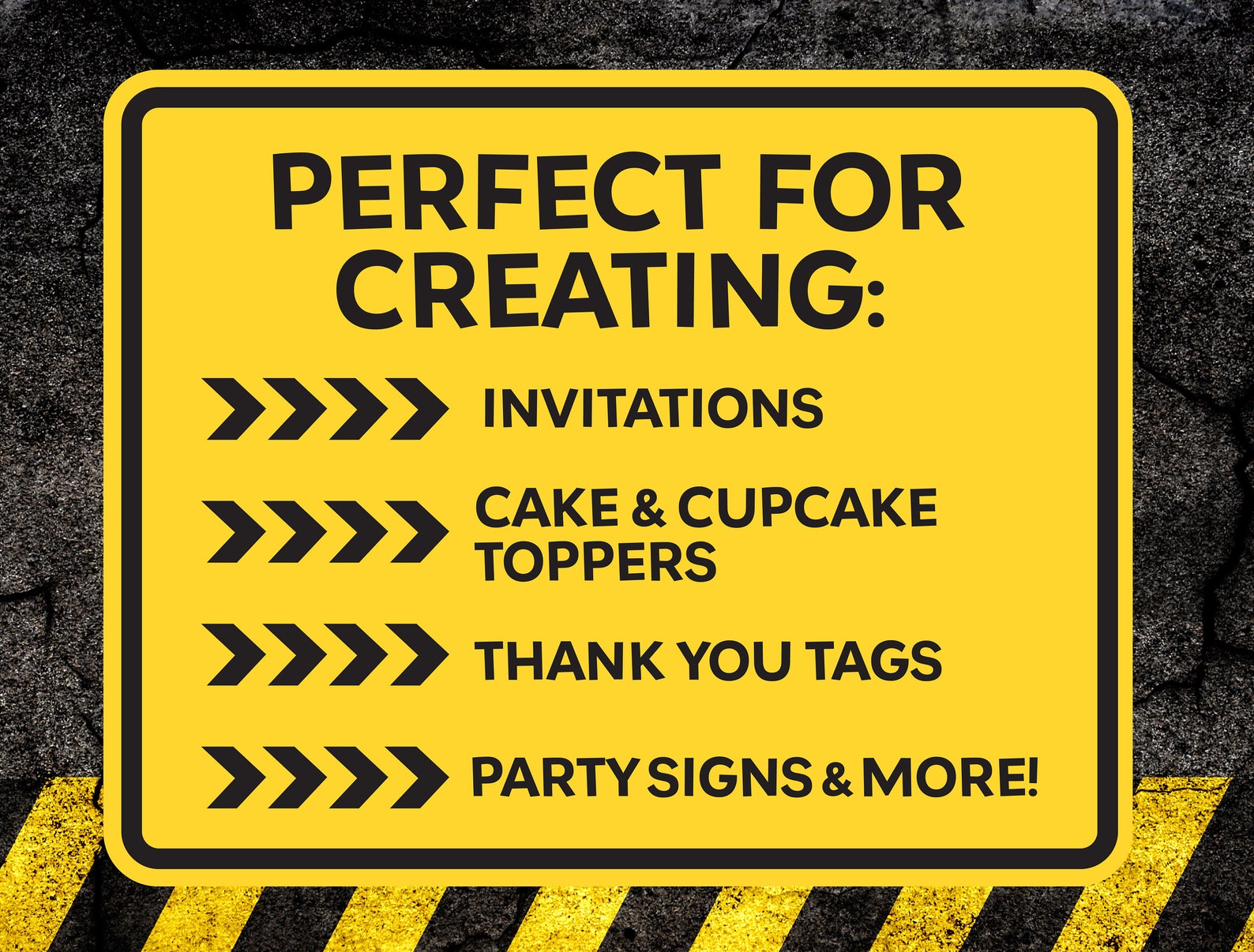 Birthday Road Sign Clipart - Construction Sign Birthday Decor - Road ...