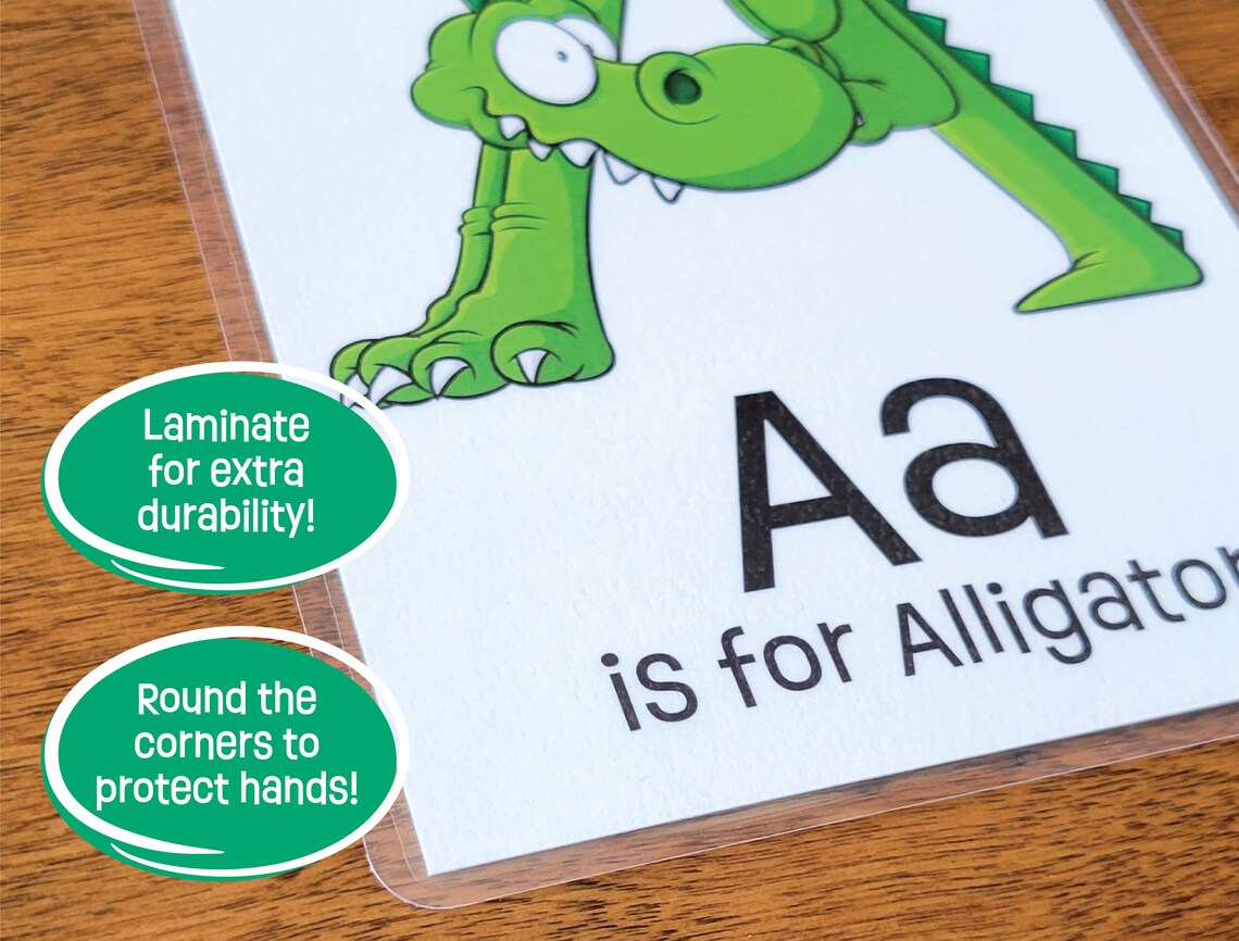 Animal Alphabet Flashcard & Coloring Page Activity Bundle Printable ABC ...