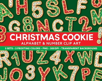 Cookie Alphabet Digital Clipart Digital Gingerbread Cookie - Etsy Canada