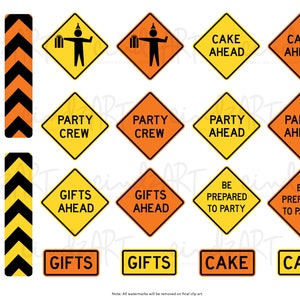 Birthday Road Sign Clipart Construction Sign Birthday Decor Road Sign ...
