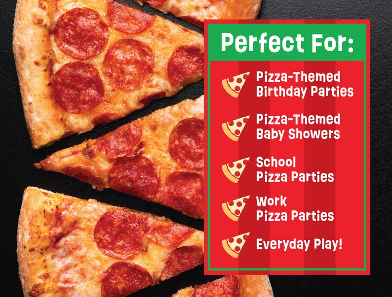 Pizza Party Bingo Game Printable Instant Download Pizza - Etsy