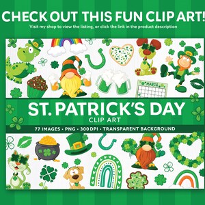 St. Patrick's Day Digital Paper Set - Saint Patrick's Seamless Pattern ...
