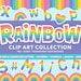 Rainbow Alphabet Number Symbol Clipart Collection Colorful Borders ...