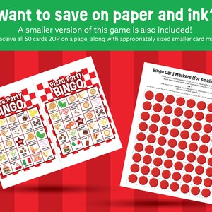 Pizza Party Bingo Game Printable - Instant Download - Pizza Birthday ...
