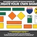 Birthday Road Sign Clipart - Construction Sign Birthday Decor - Road ...