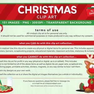 Cute Christmas Clip Art Commercial Use Christmas Clipart - Etsy