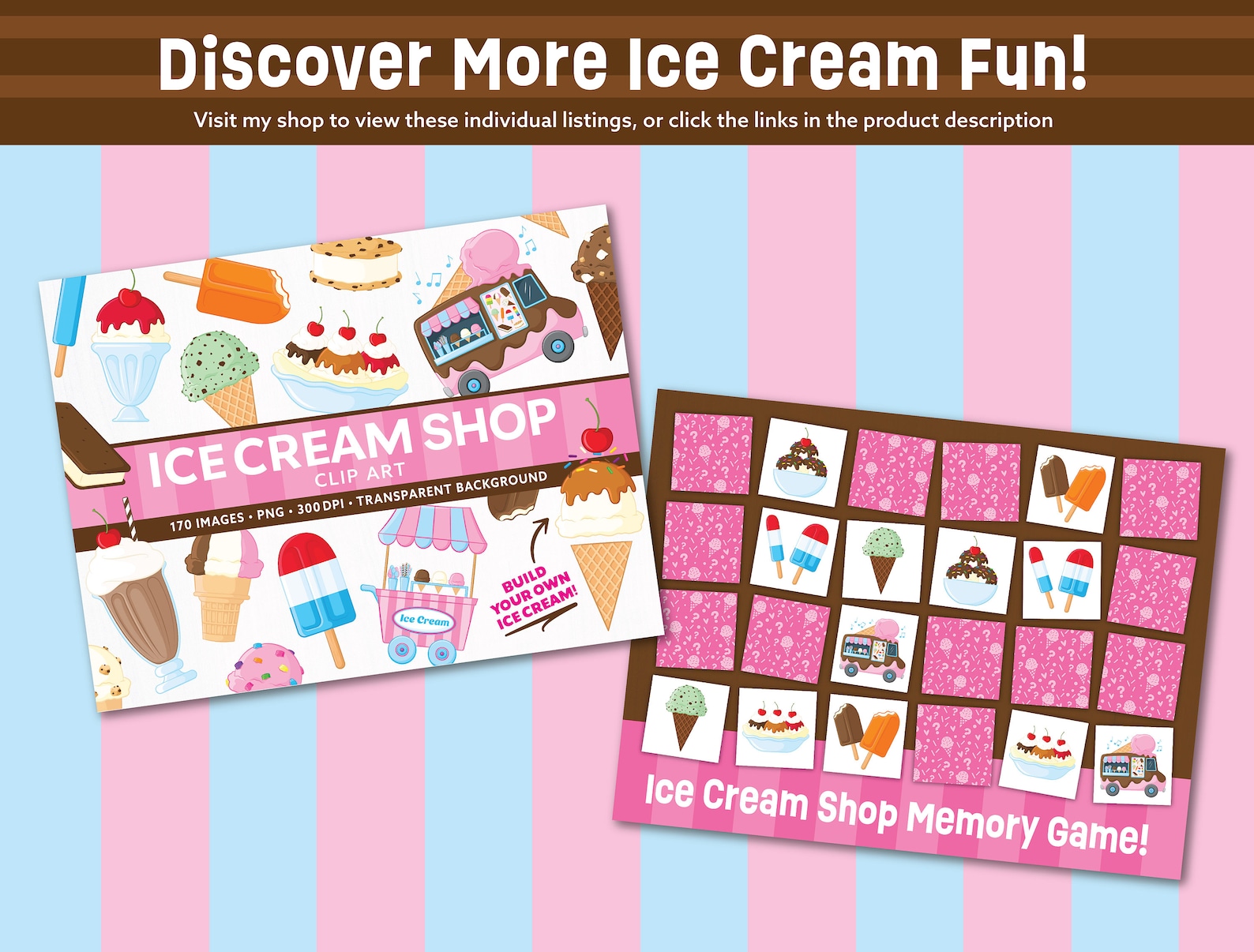 Ice Cream Shop Bingo Game Printable - Ice Cream Baby Shower Game - Ice ...
