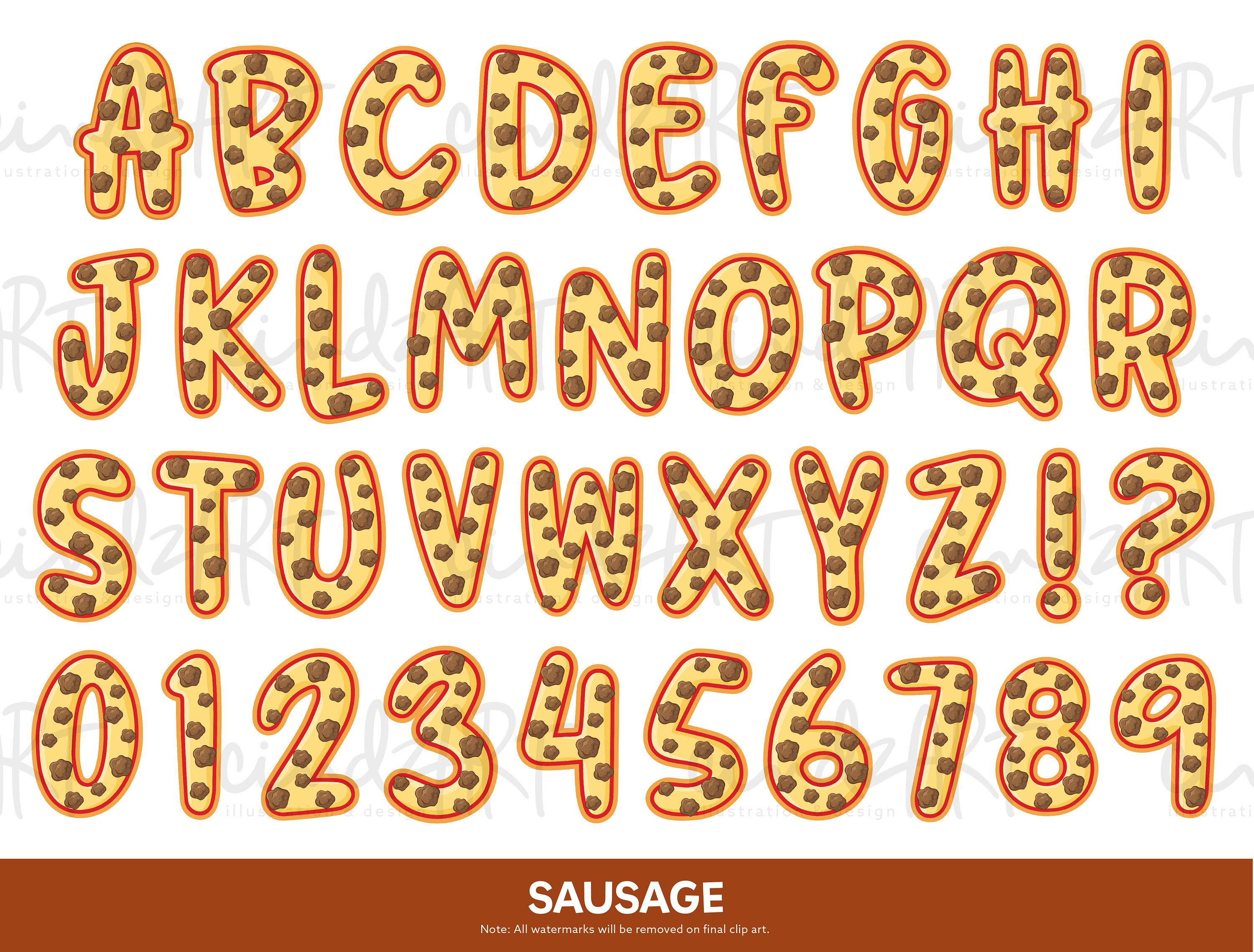 Pizza Letter Alphabet & Number Clipart Pizza Party Clipart - Etsy