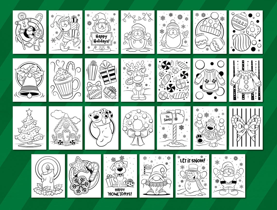Christmas Coloring Pages - Kids Holiday Coloring - Toddler Coloring ...