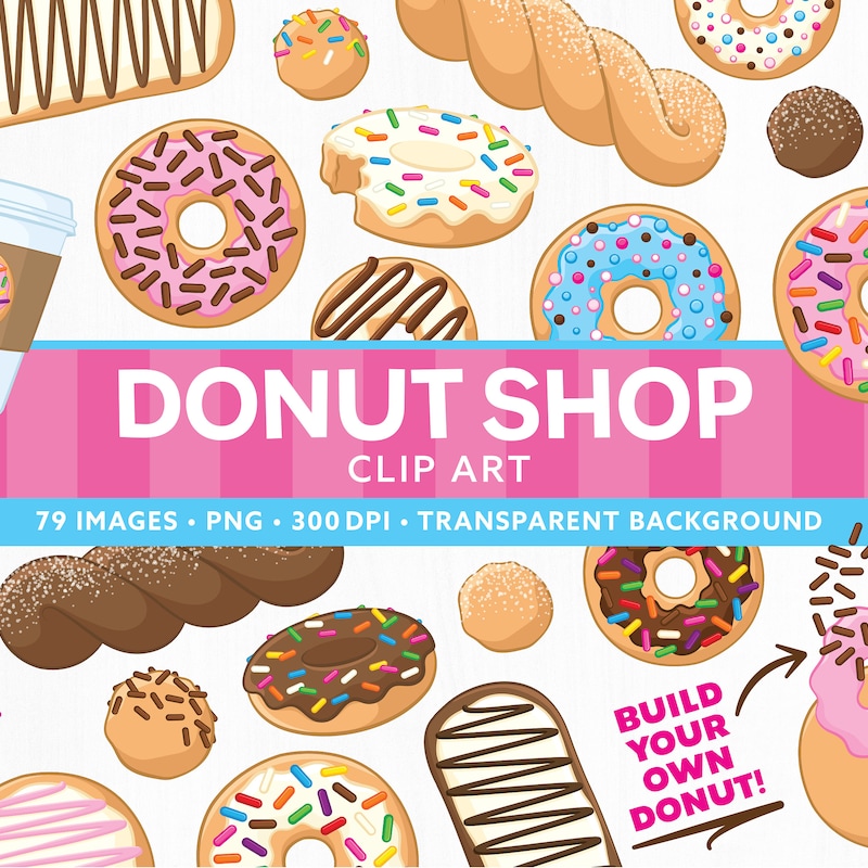 Donut Clipart - Etsy