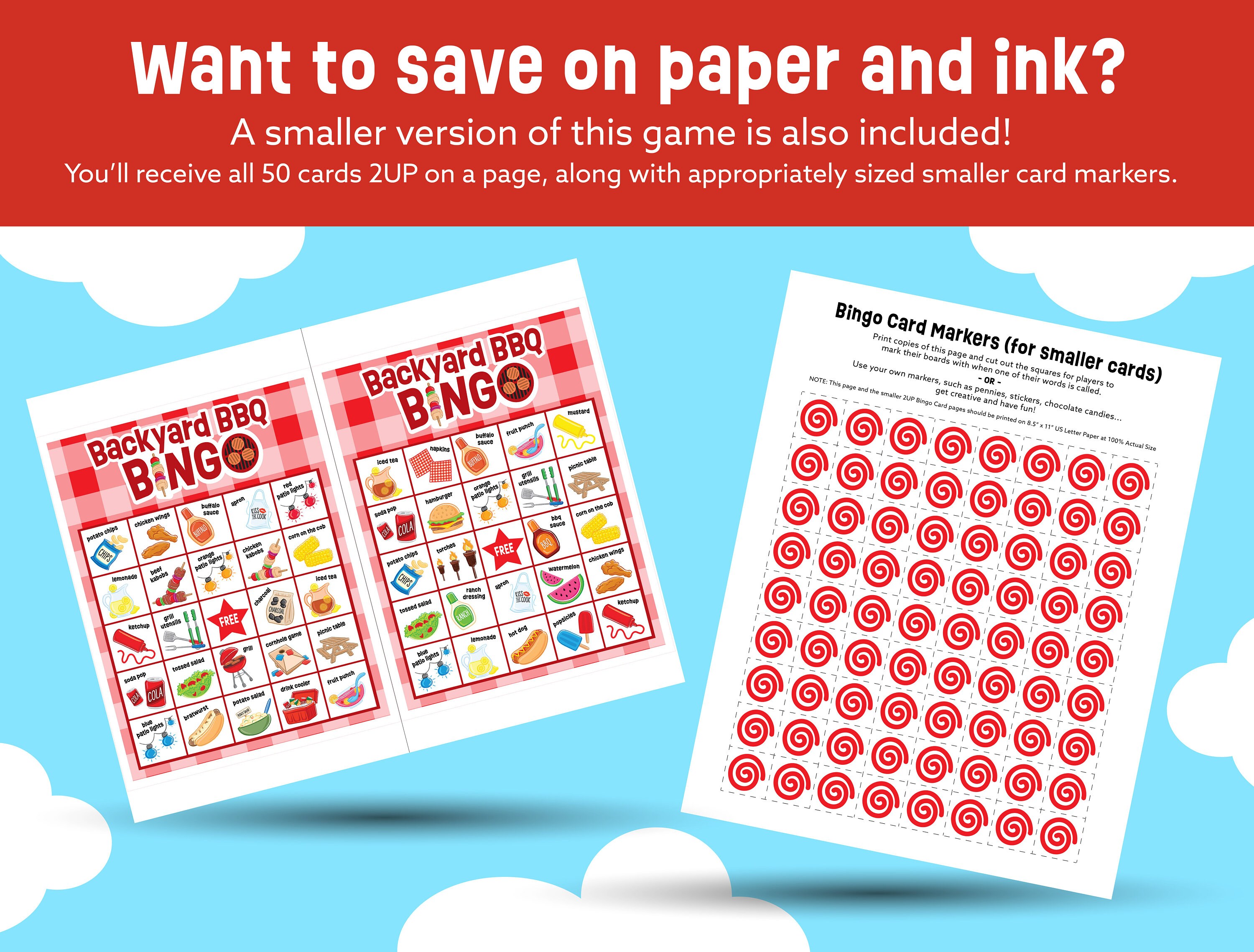 Summer Party Bingo Game Printable Backyard BBQ Bingo 4th of July Bingo ...