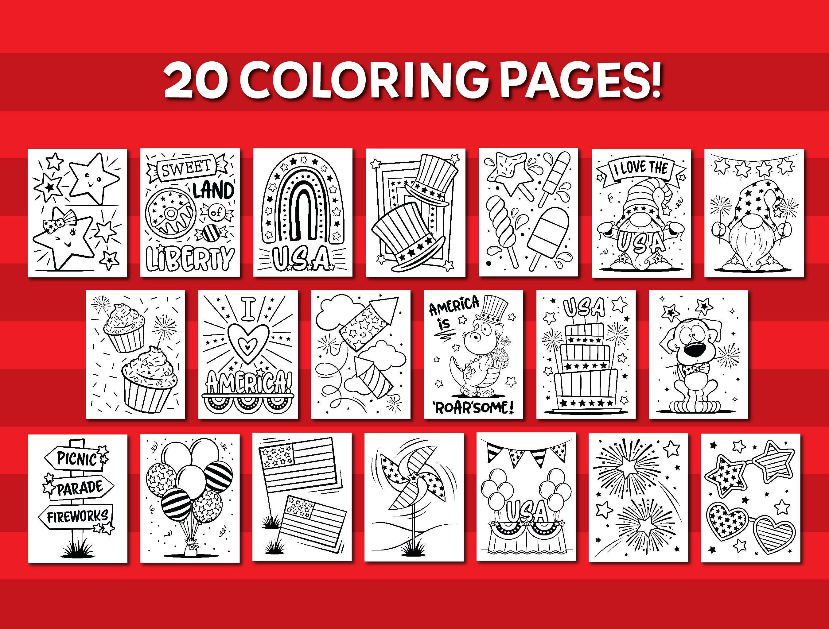 Patriotic Activity Bundle Printable - Instant Download - Patriotic ...