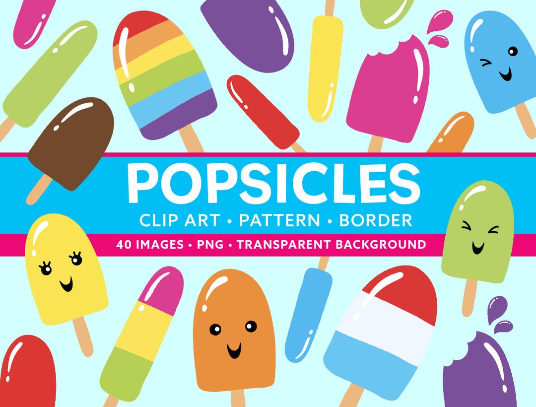 Popsicle Clipart - Pool Party Clip Art - Summer Party Ice Pop Clipart ...