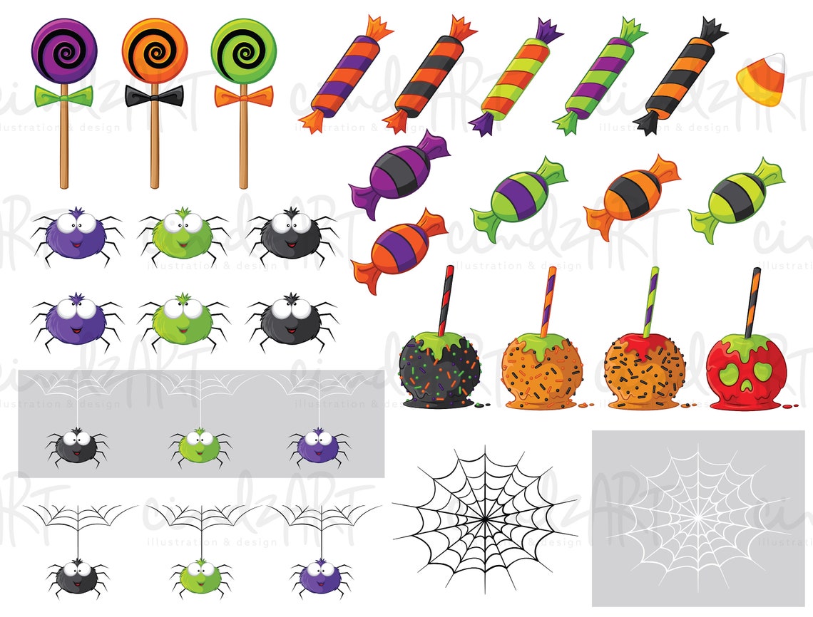 Cute Halloween Clip Art Halloween Party Decor Halloween Scrapbooking ...