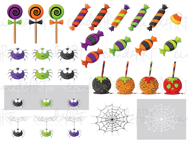 Cute Halloween Clip Art Halloween Party Decor Halloween Scrapbooking ...