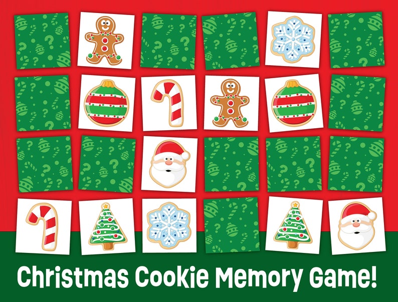 Christmas Memory Match Game - Instant Download - Fun Activity ...