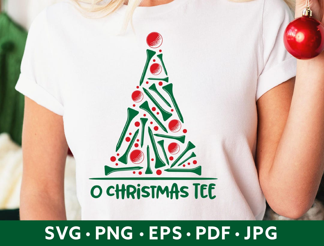 O Christmas Tee SVG - Christmas Golfer Gift - Golf Lover Holiday Svg ...