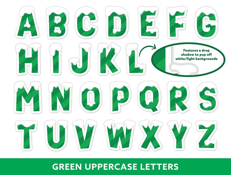 Snowy Alphabet Number Symbol Clipart Collection Winter Snow Borders ...