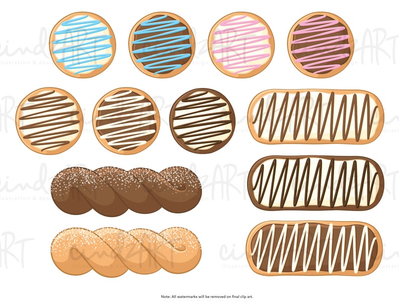Donut Shop Commercial Use Clipart Cute Donut Dessert Clip Art Doughnut ...