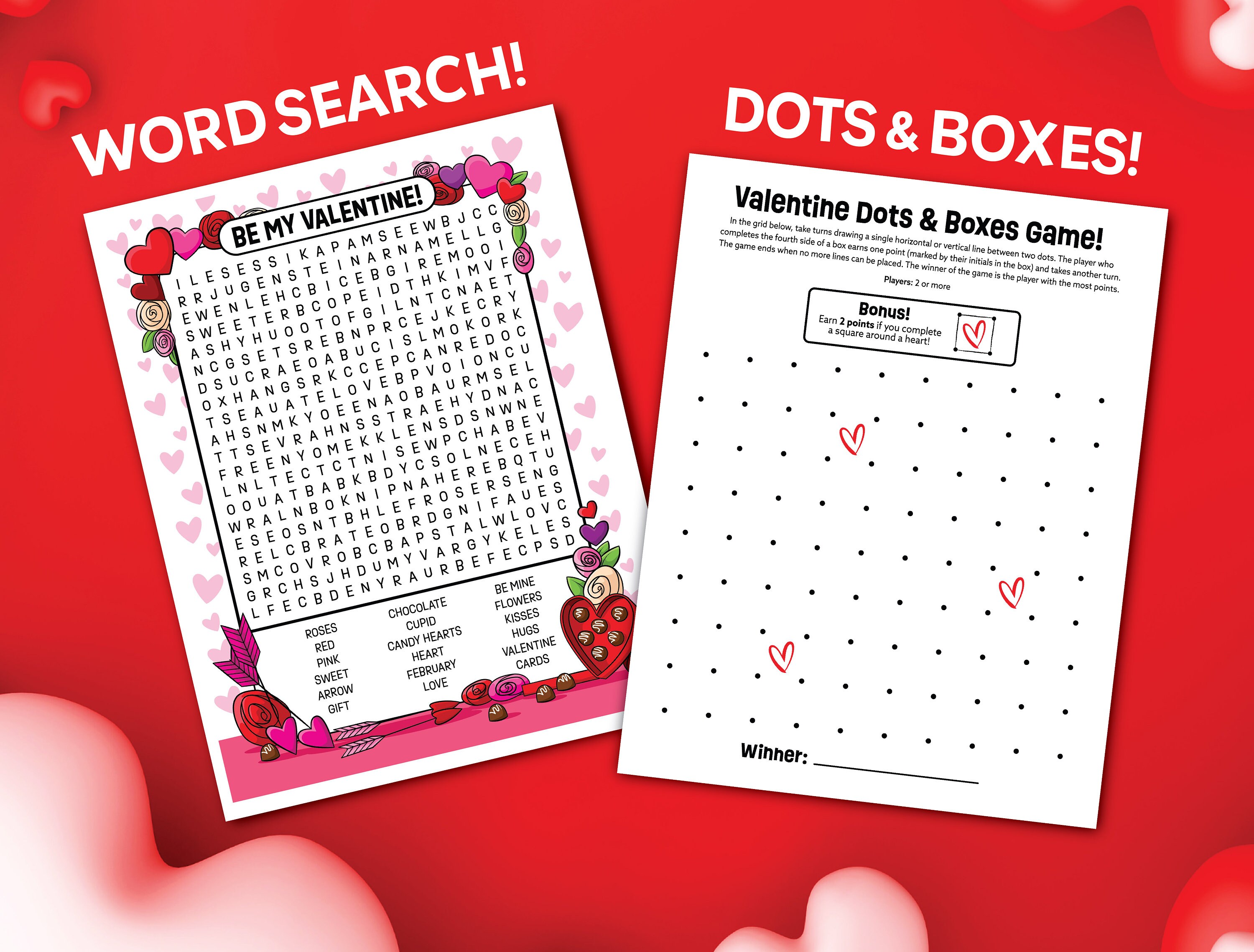 Kids Valentine's Day Activity Bundle - Valentine Party Kid Games ...