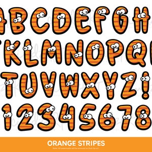 Halloween Alphabet Number Clipart - Instant Download PNG - Make Your ...