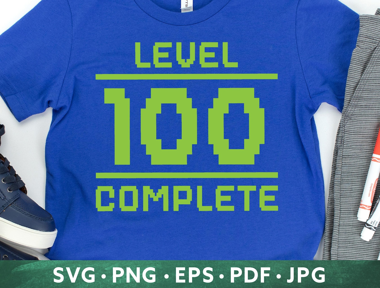 Level 100 Complete School SVG - 100th Day of School Video Gamer Svg ...