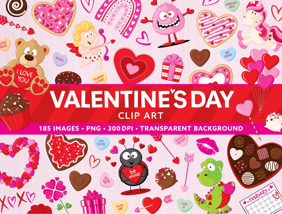 Cute Valentine's Day Clip Art - Valentine Clipart - Chocolate Candy ...
