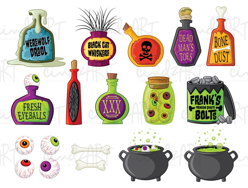 Cute Halloween Clip Art Halloween Party Decor Halloween Scrapbooking ...