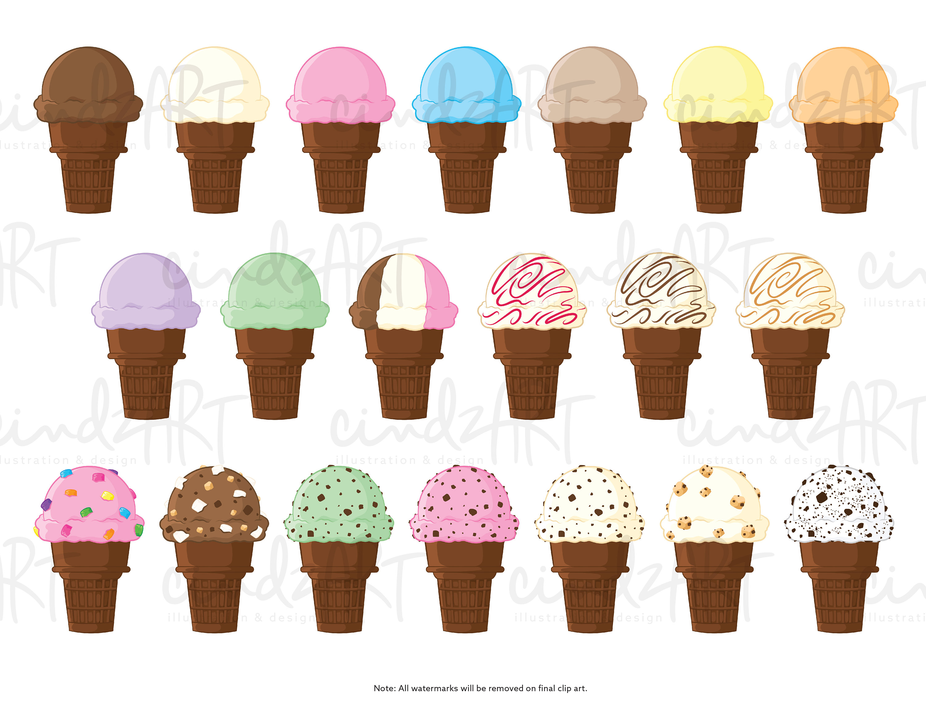 Ice Cream Shop Commercial Use Clipart Cute Dessert Clip Art Popsicle ...