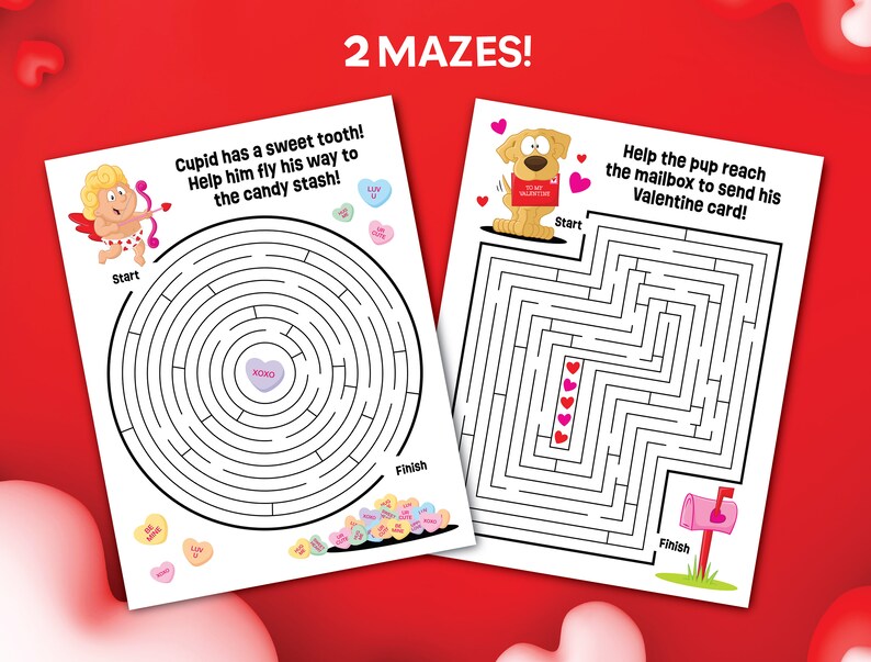 Printable Valentine's Day Activity Bundle Valentine Party Kid Games ...