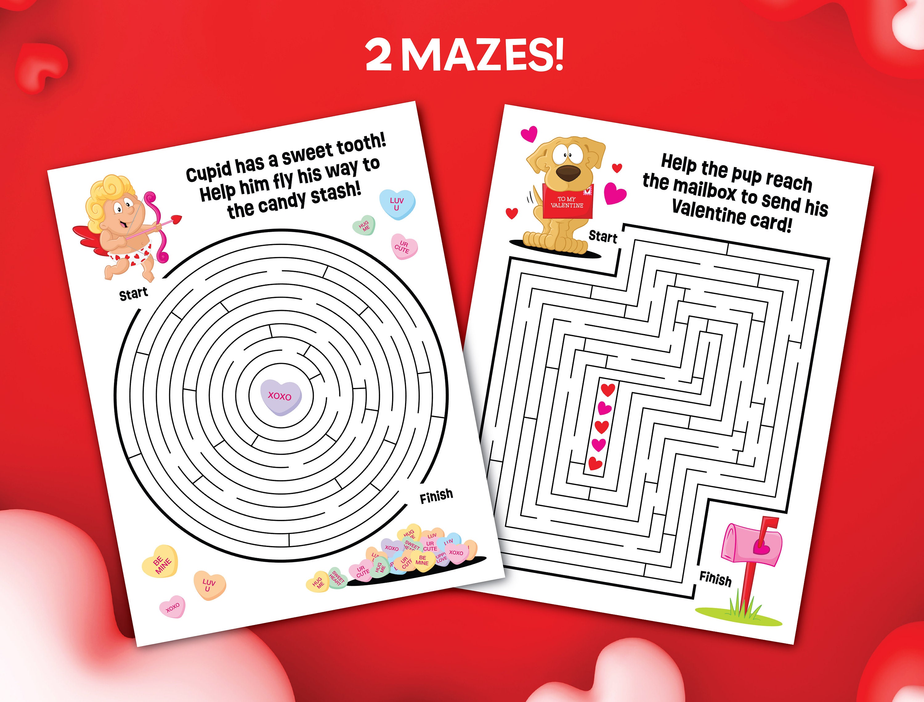 Printable Valentine's Day Activity Bundle Valentine Party Kid Games ...