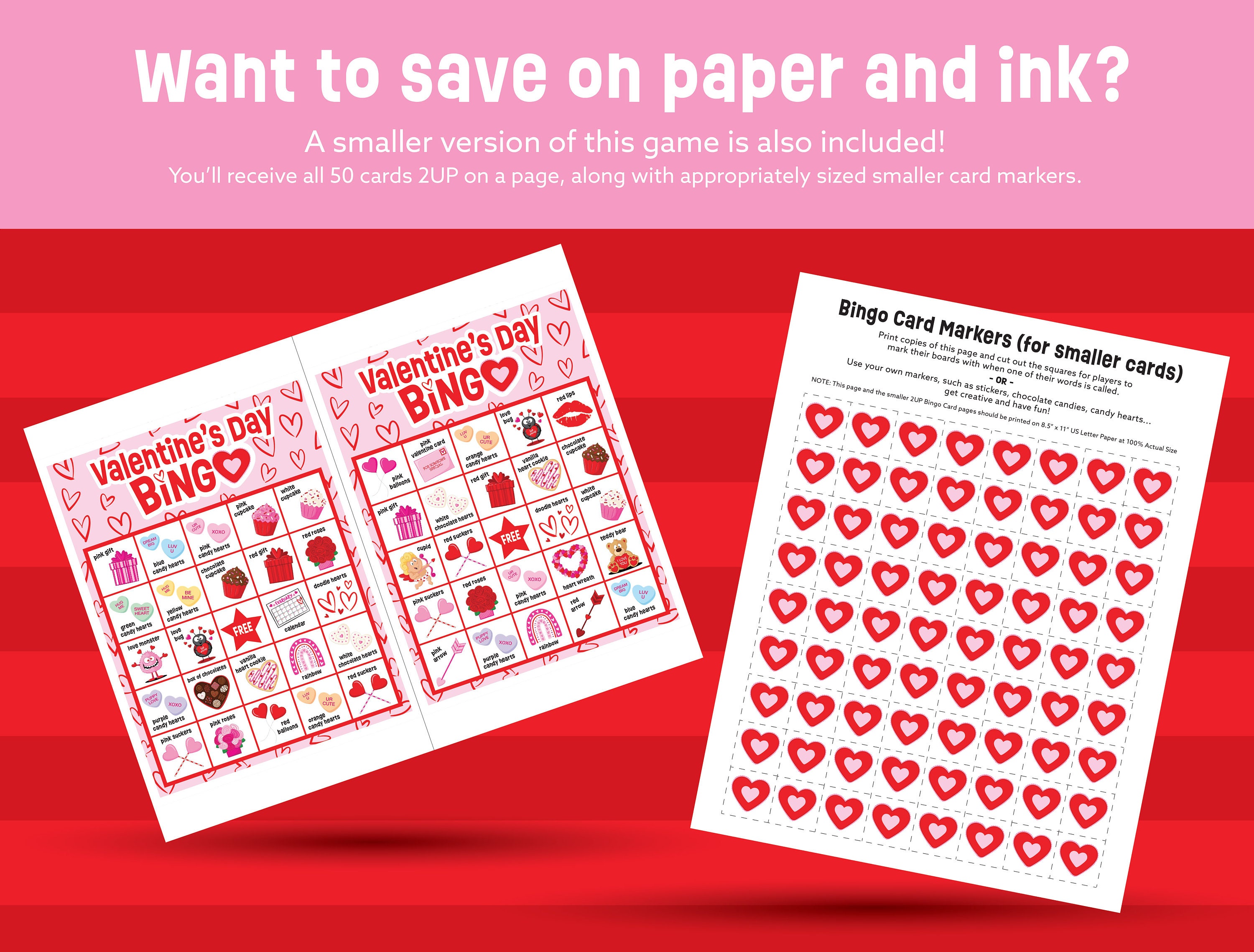 Valentine's Day Bingo Game Printable Instant Download Valentine Party ...