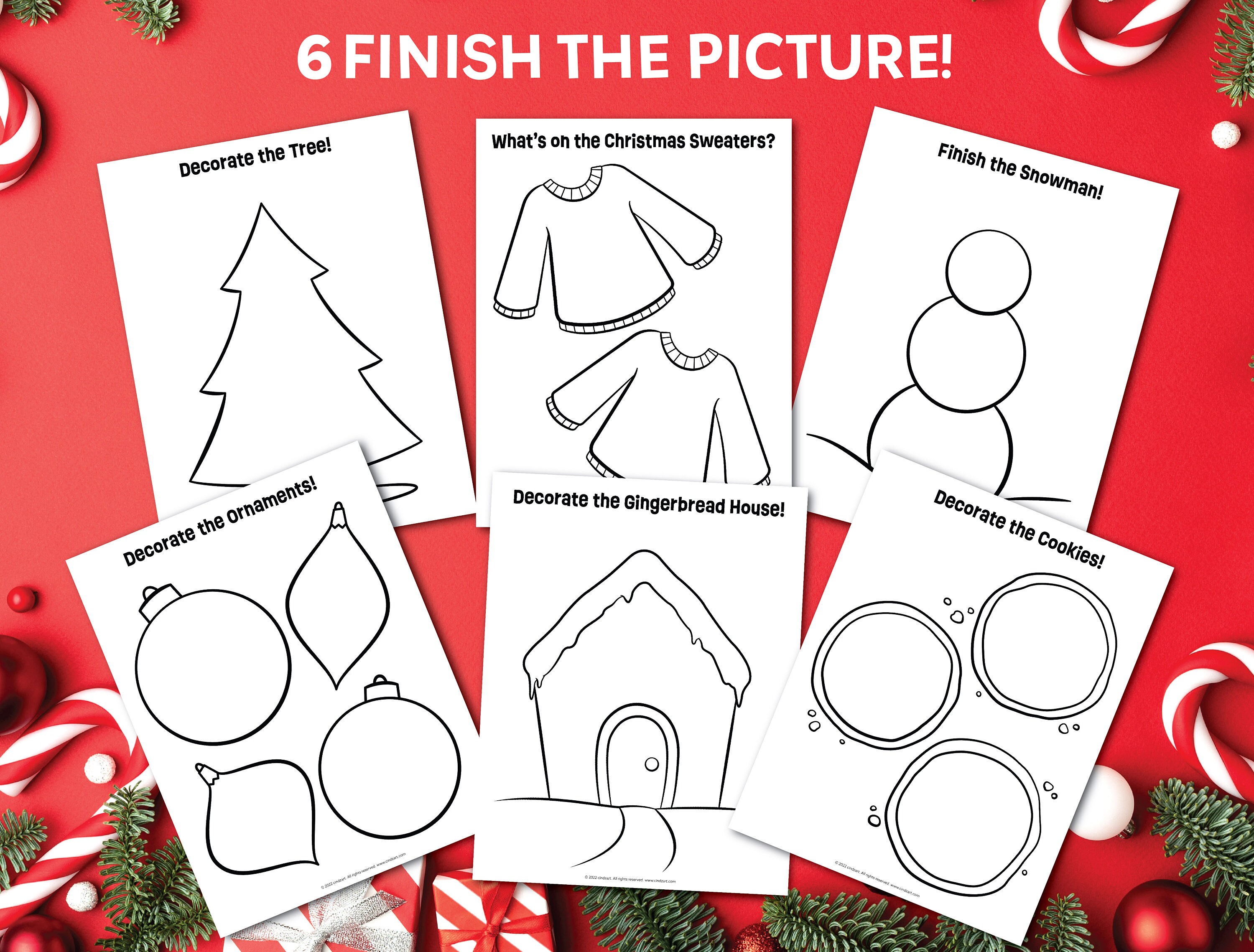 Printable Christmas Game Bundle Christmas Party Games for Kids Coloring ...