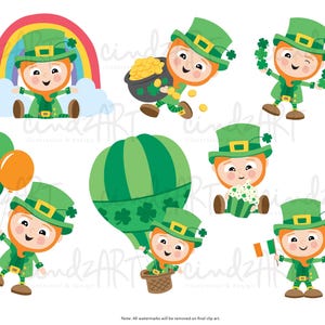 Cute St Patricks Day Clip Art - St Patricks Graphics - Cute Leprechaun ...