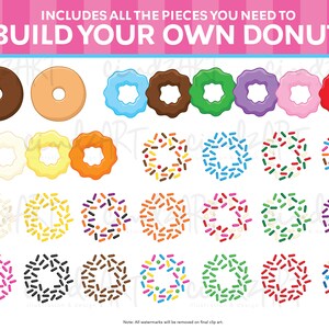 Donut Shop Commercial Use Clipart - Cute Donut Dessert Clip Art ...