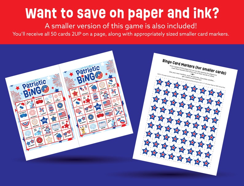 Patriotic Bingo Game Printable 4th of July Bingo Activity All American ...