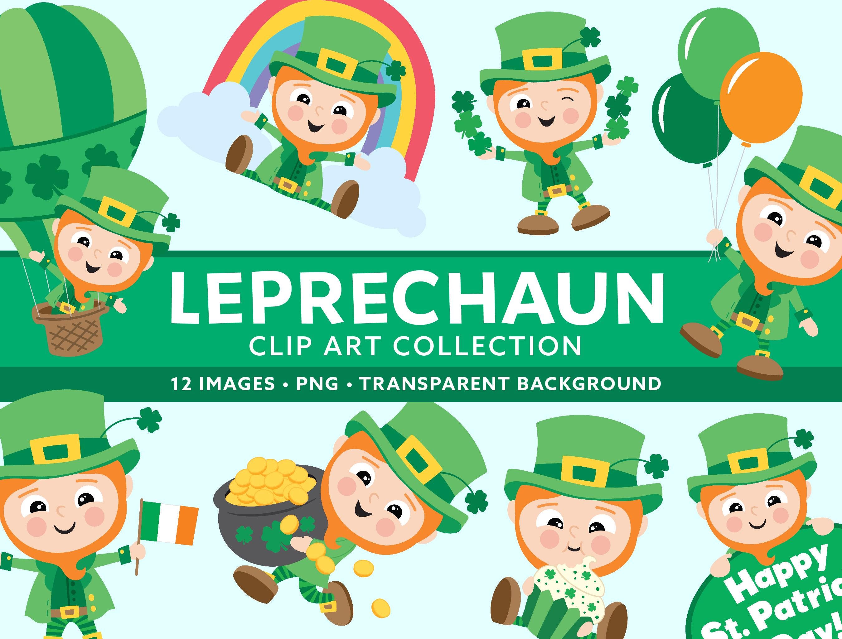 Leprechaun Clipart - Cute St. Patricks Day Clipart - Lucky Leprechaun ...