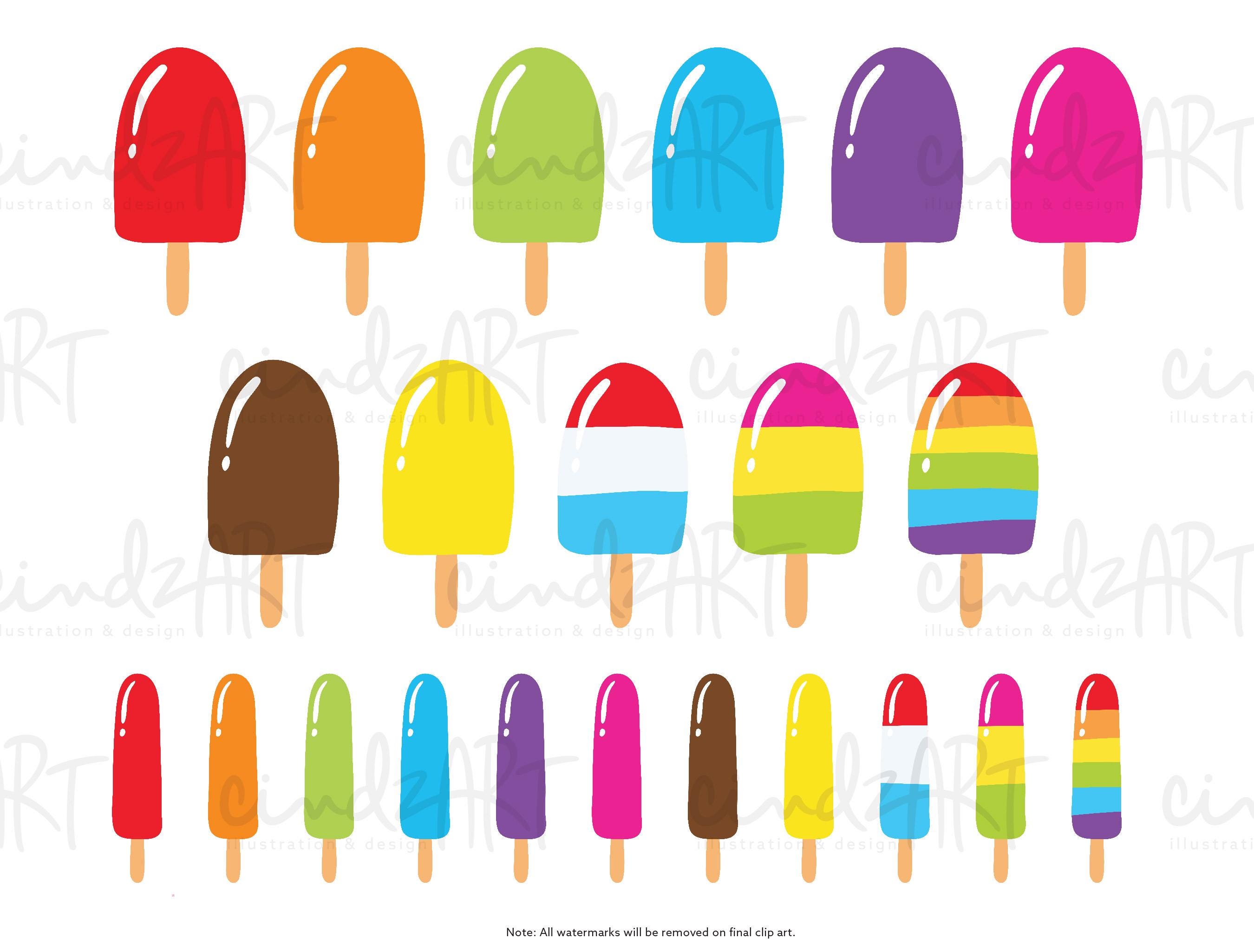 Popsicle Clipart - Pool Party Clip Art - Summer Party Ice Pop Clipart ...