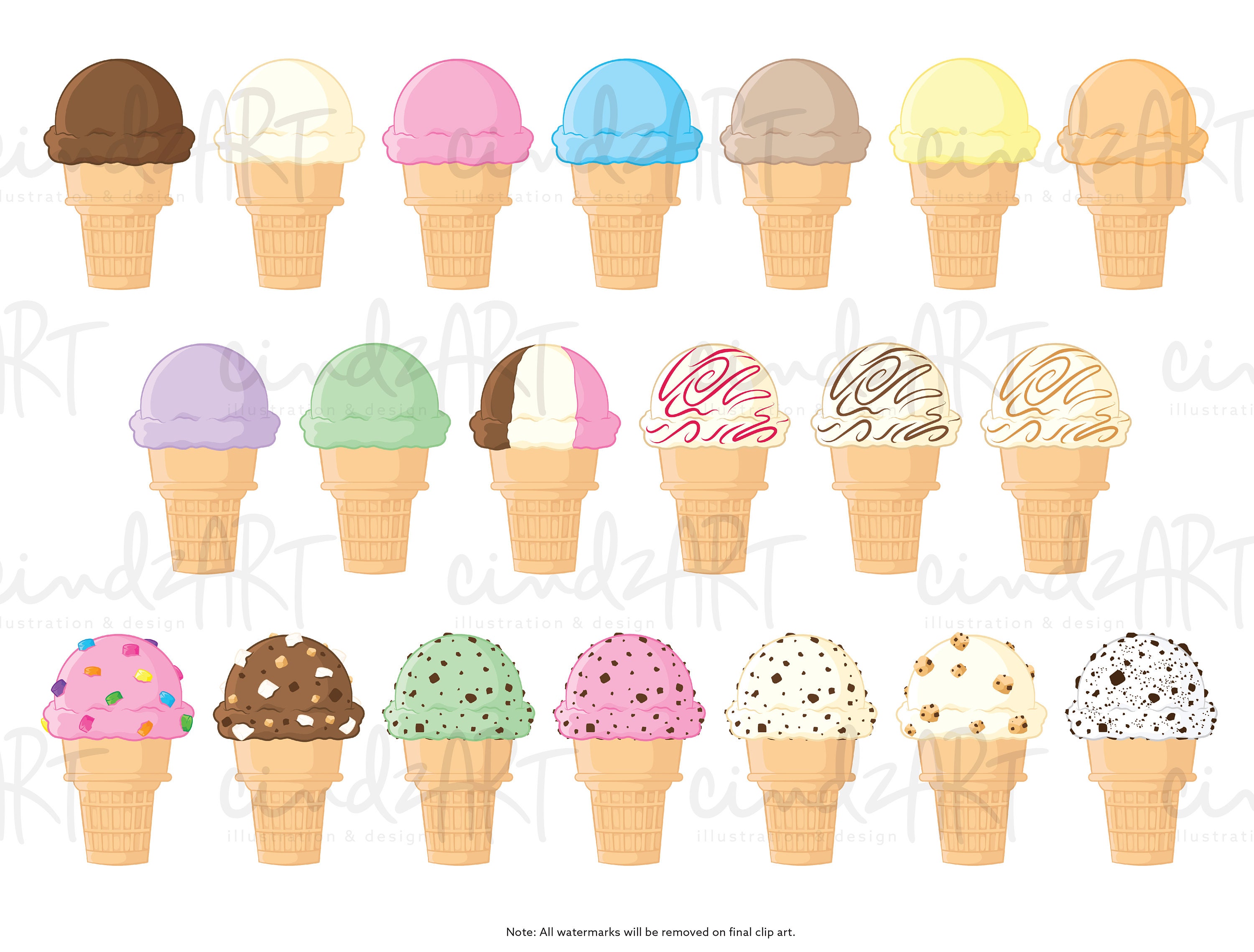 Ice Cream Shop Commercial Use Clipart Cute Dessert Clip Art Popsicle ...