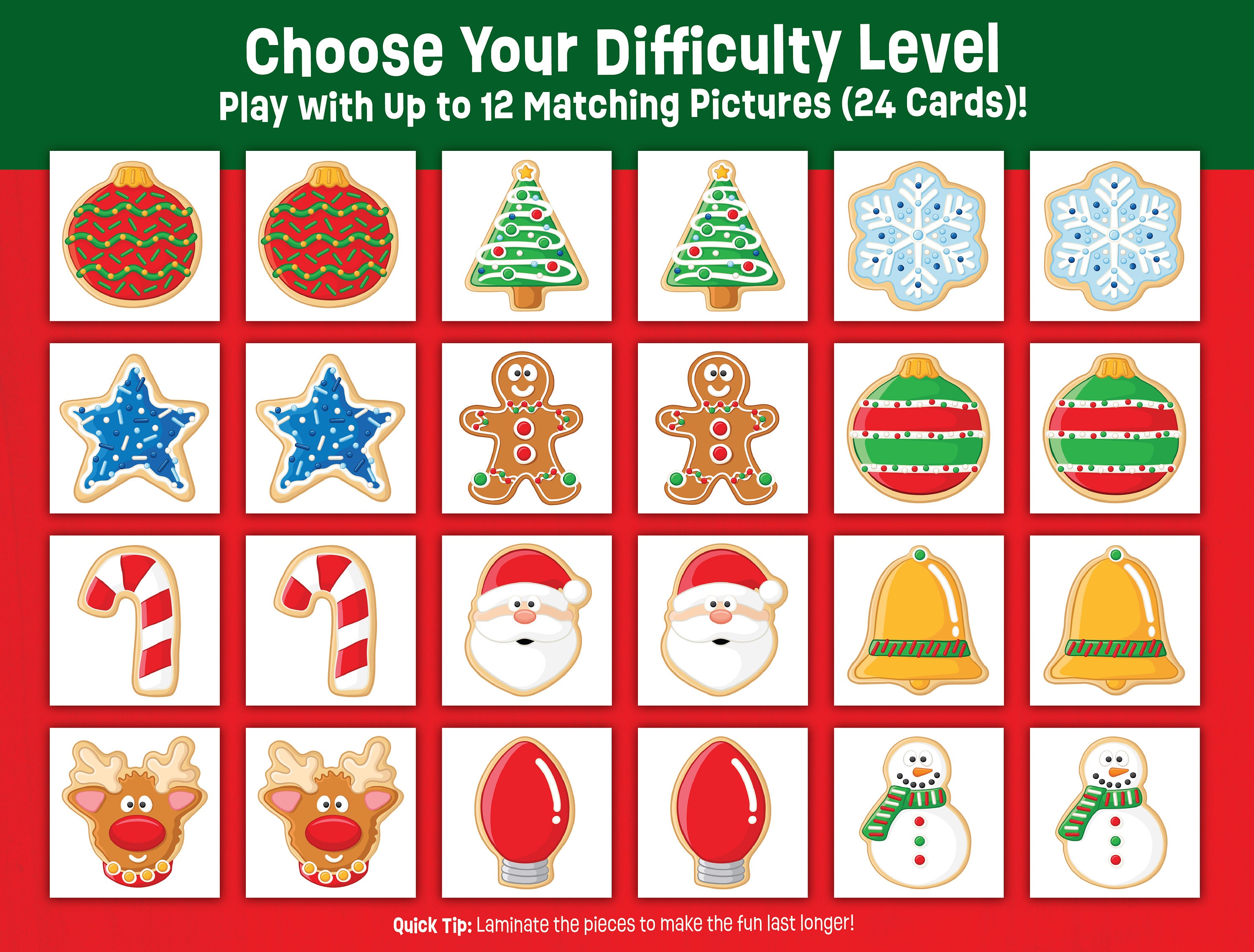 Christmas Memory Match Game - Instant Download - Fun Activity ...