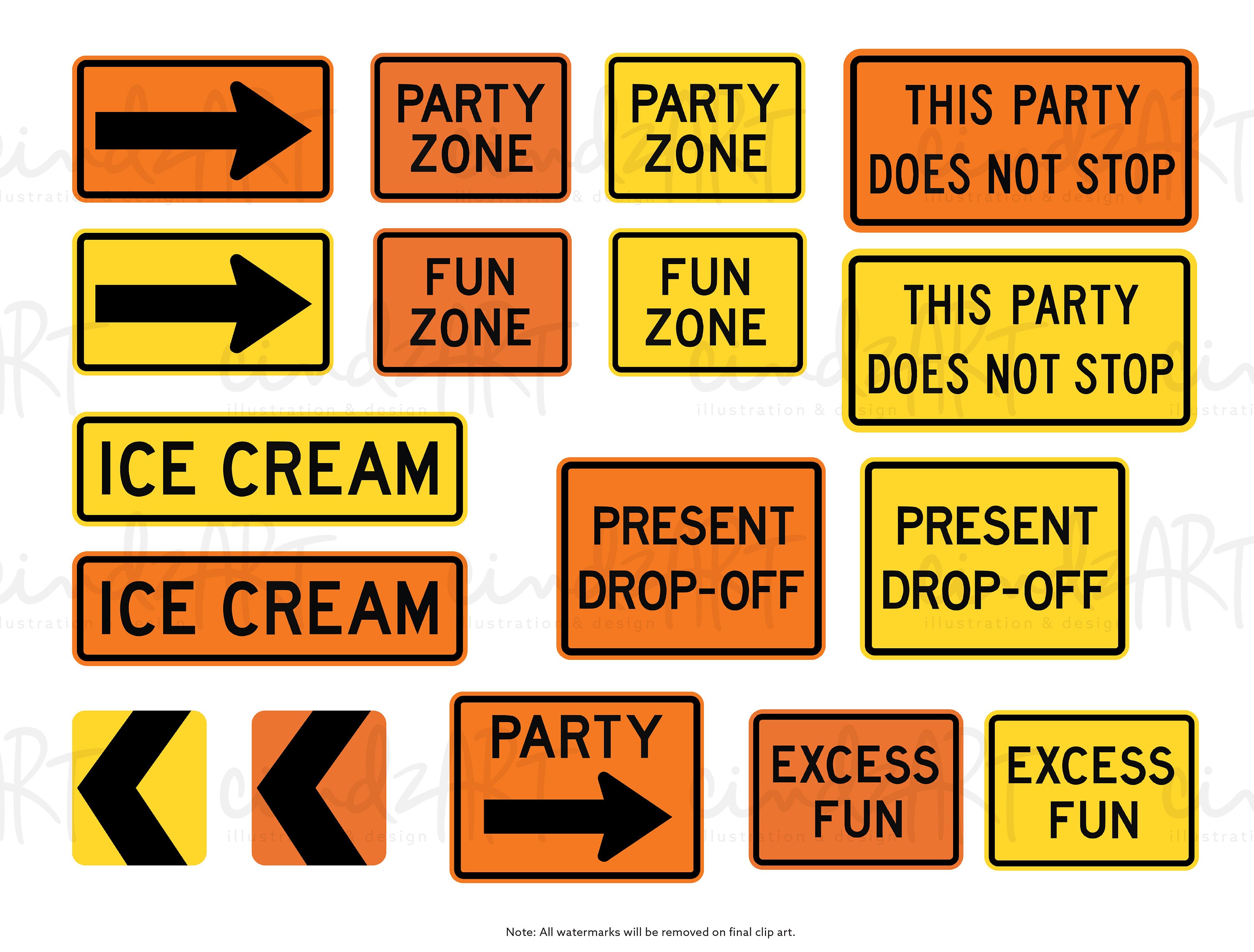 Birthday Road Sign Clipart Construction Sign Birthday Decor - Etsy ...