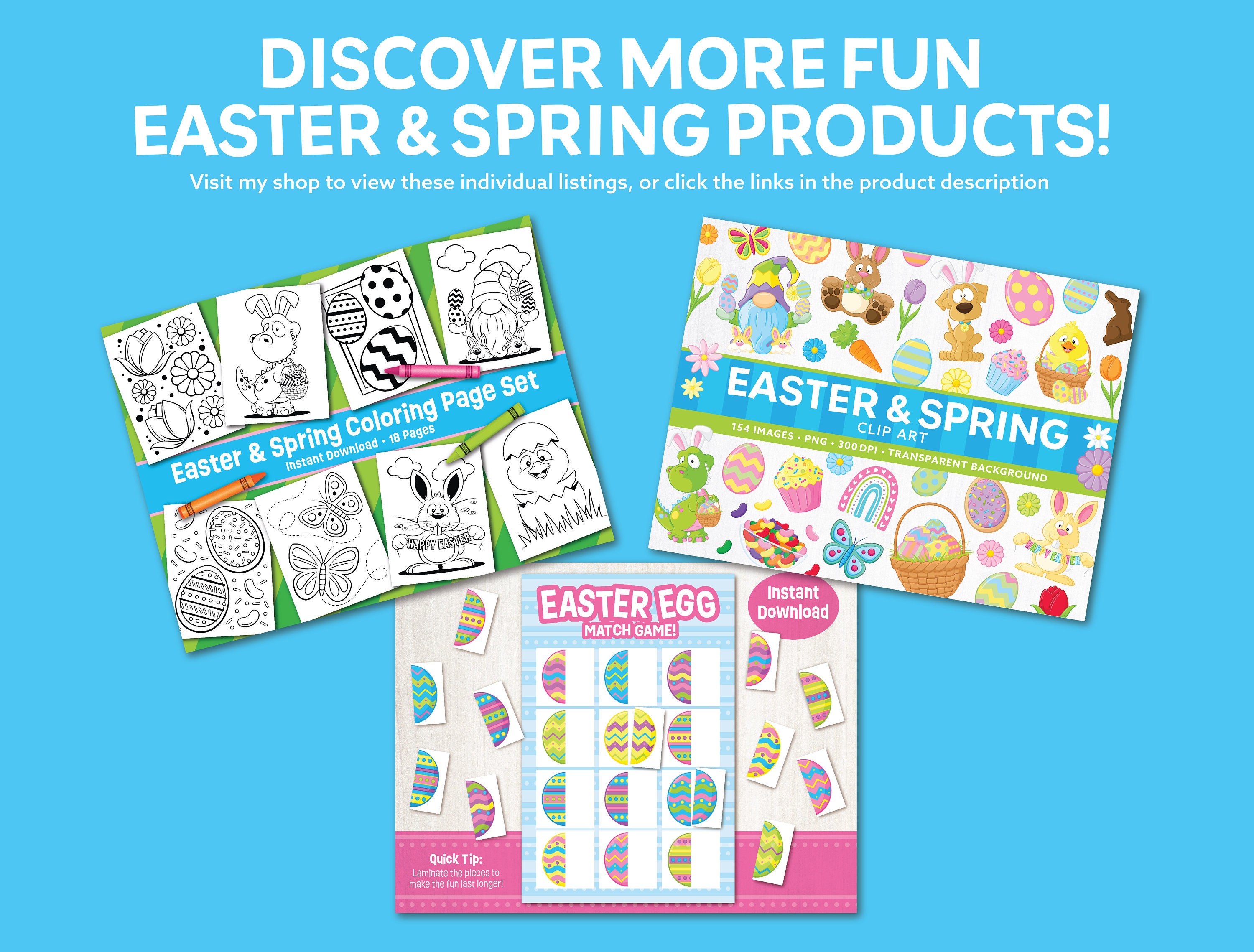 Easter Spring Memory Match Game - Instant Download - Fun Easter ...