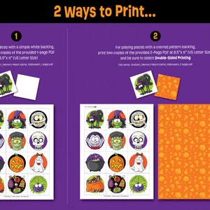 Halloween Memory Match Game - Instant Download - Fun Activity ...