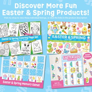 Easter Spring Bingo Game - Instant Download - Easter Springtime Kids ...