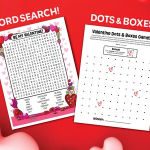 Printable Valentine's Day Activity Bundle - Valentine Party Kid Games ...