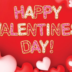 Valentine Cookie Clipart - Instant Download - Valentine's Day Font ...