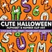 Halloween Alphabet Number Clipart - Instant Download PNG - Make Your ...